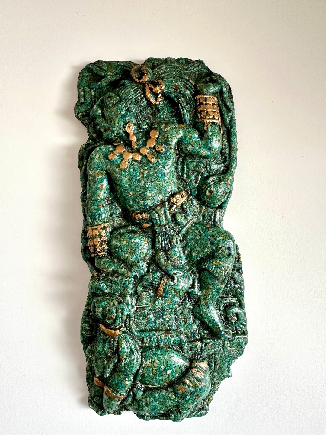 Vintage Aztec Maya Green Mixed Stone Wall Plaque - Etsy