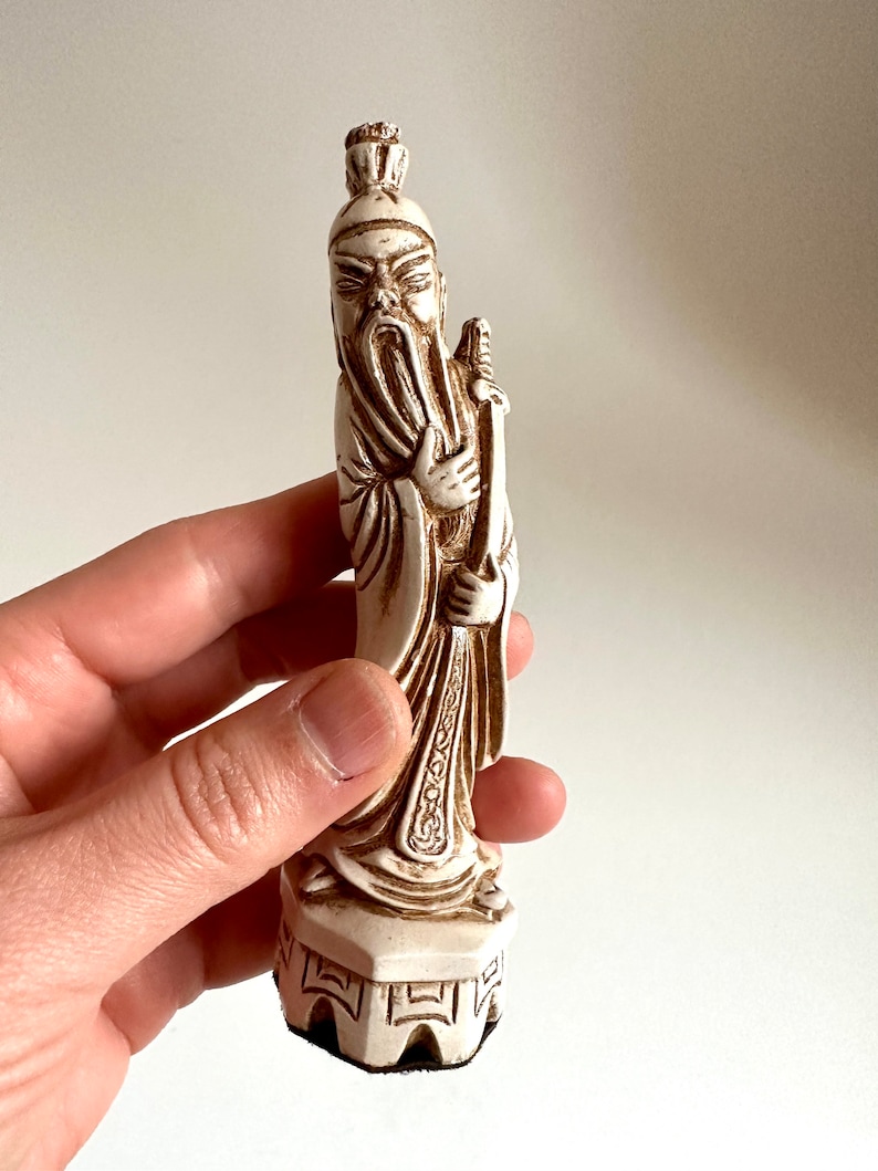 Vintage Chinese Figurine Resin Statue, Figure, Gaming Piece. - Etsy