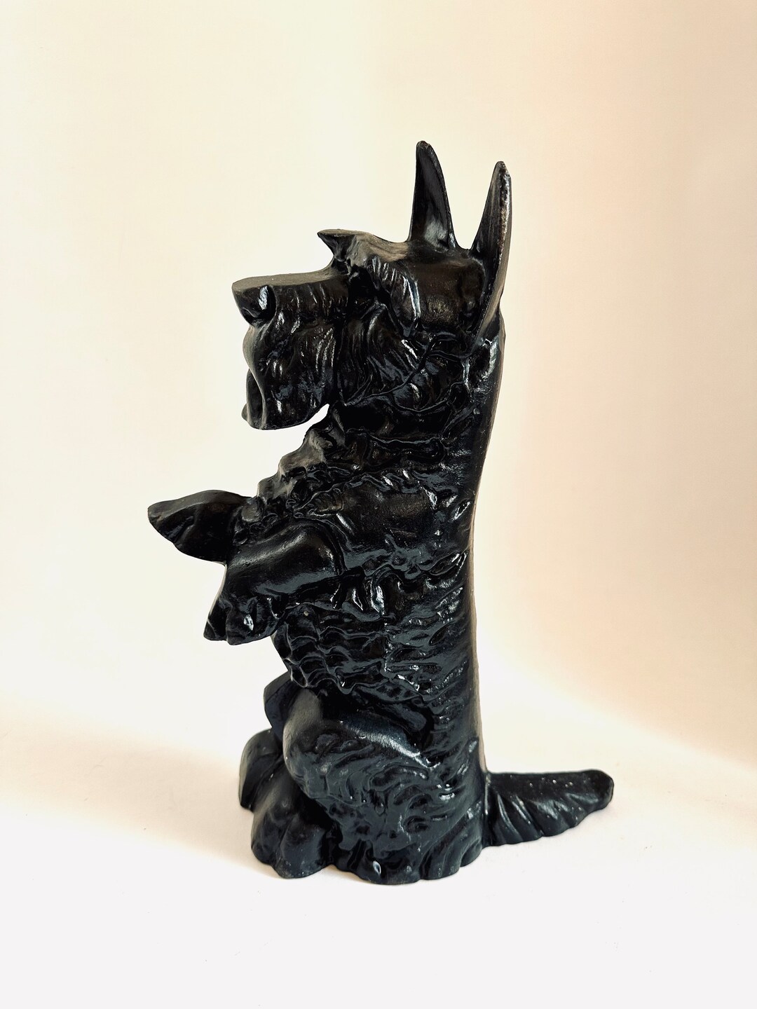 Black Cast Iron "monopoly" Dog Door Stop/ Beautiful Scottie Dog Gift ...