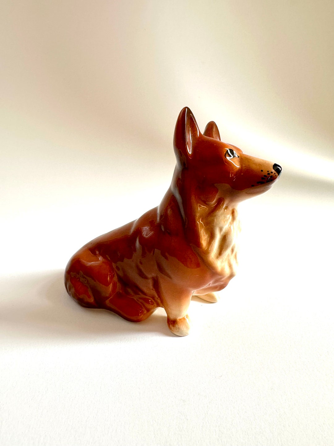Vintage Dog Figuirne Corgi Fine Porcelain Dog Ornament Collectable ...