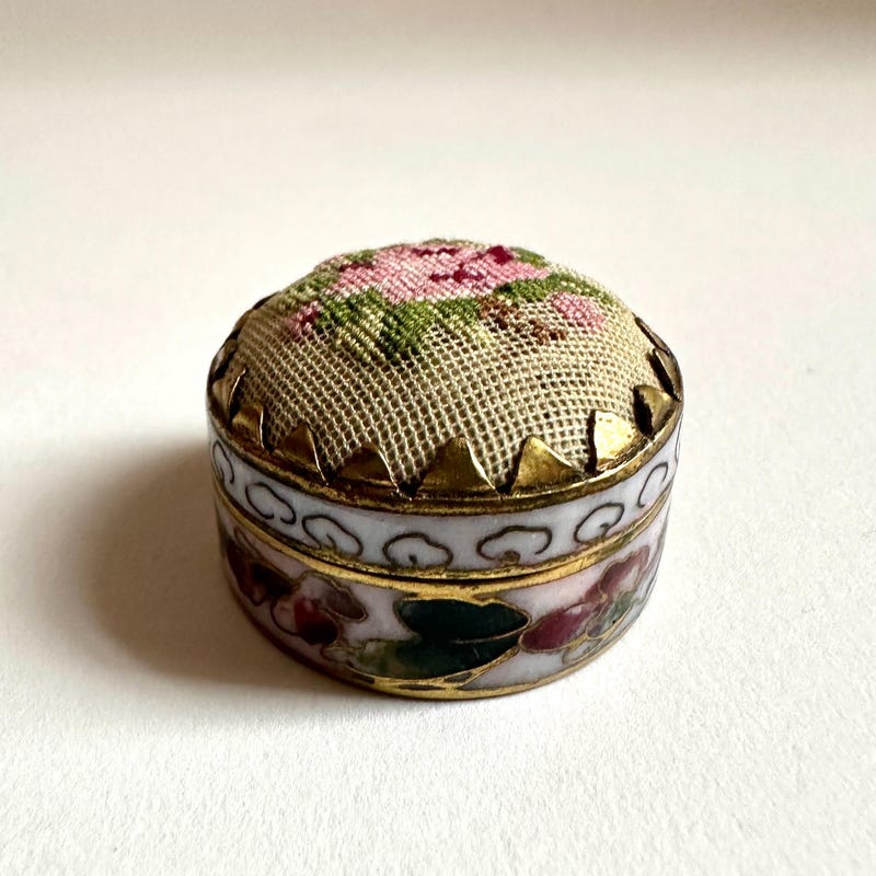 Petit Point Pill Box - Etsy
