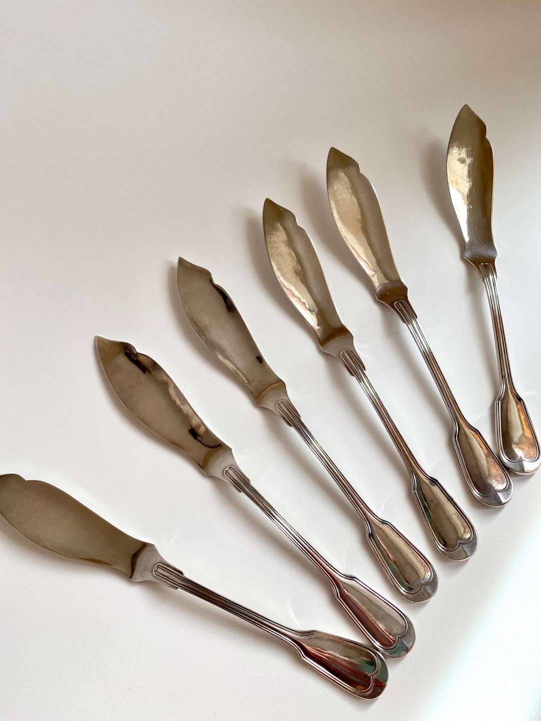 Antique French Silver Plate Set of 6 Knives Hallmarks Ercuis - Etsy