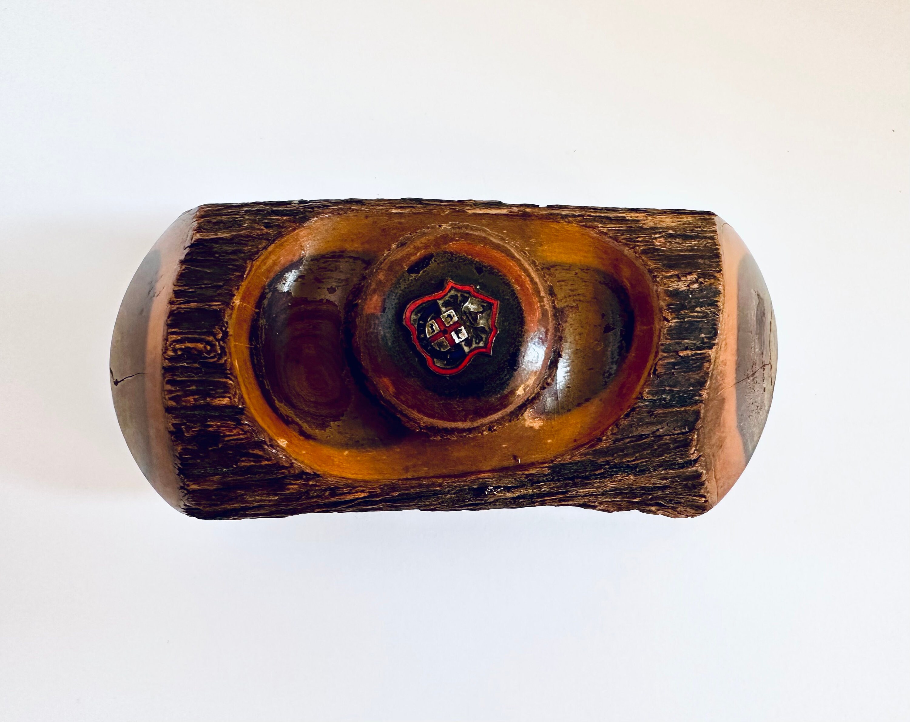 Vintage Australian Solid Wood Inkwell - Etsy