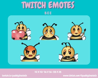 Bee Emote Pack III 6beemotes Twitch Discord Badgesquestion Mark Hi ...