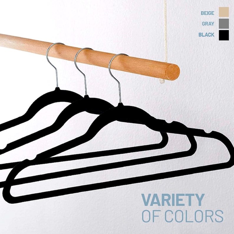 Black Velvet Hangers Adults X10 Unit - Etsy