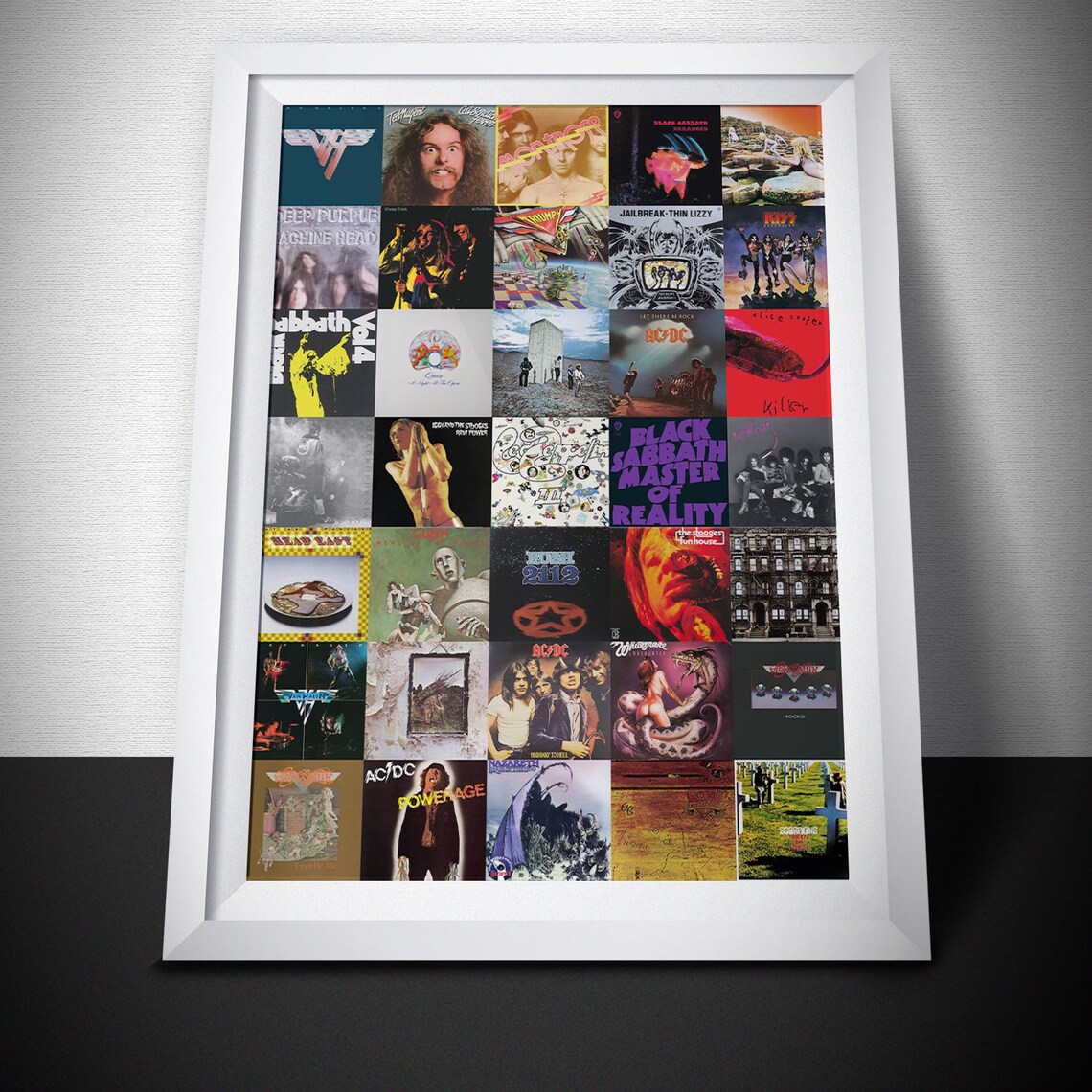 35 Classic Best 1970's Hard Rock Album Covers Poster Print College ...
