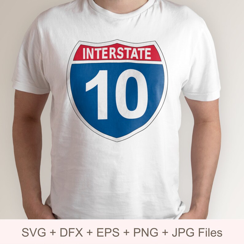 Interstate 10 Highway Freeway SVG Cricut Instant Download Digital ...