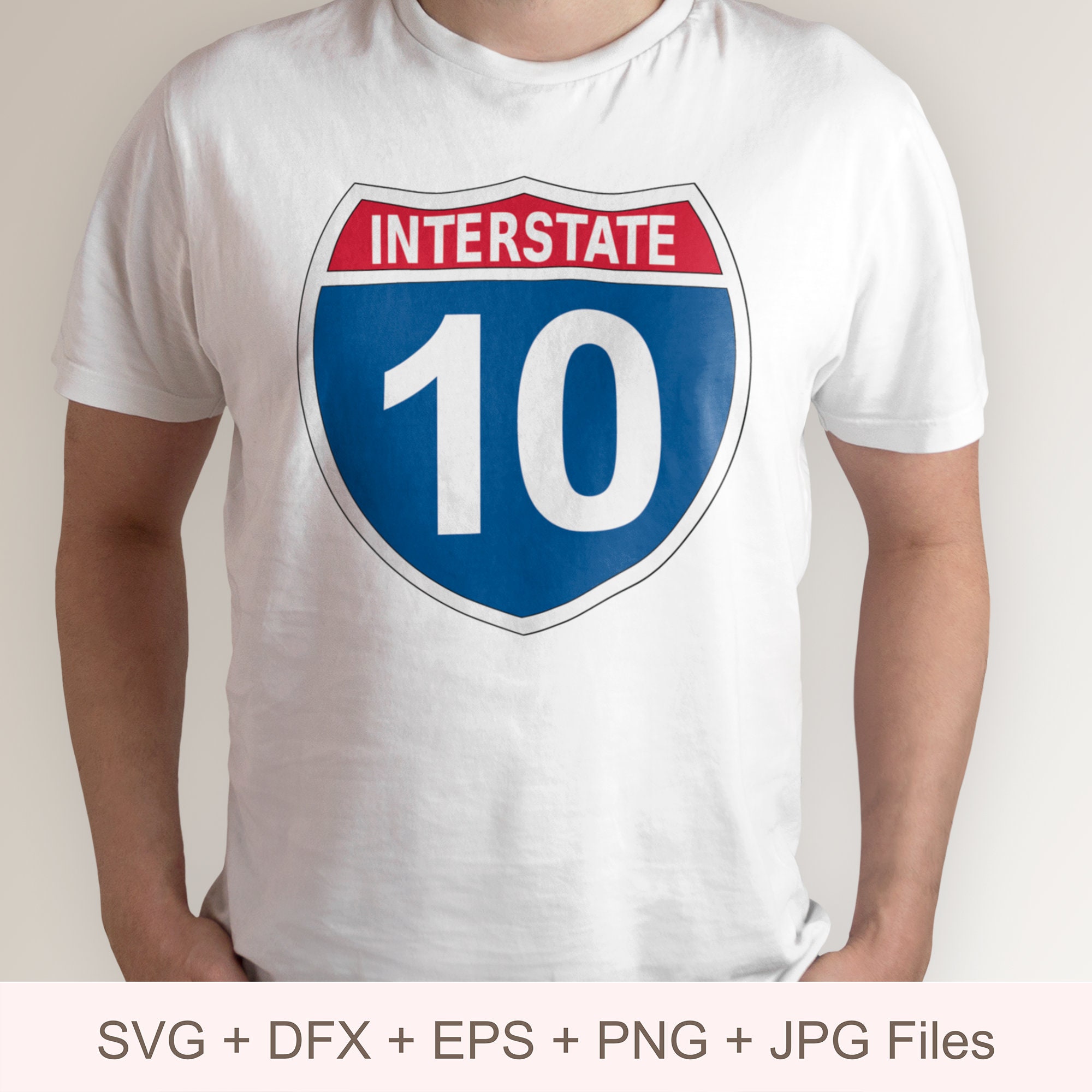 Interstate 10 Highway Freeway SVG Cricut Instant Download Digital ...
