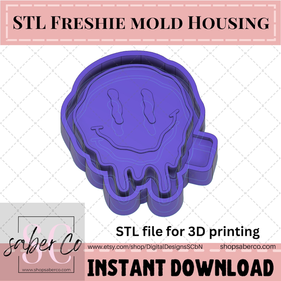 Melty Smiley Freshie Mold STL | Instant Download | Stl File Only | 3D ...