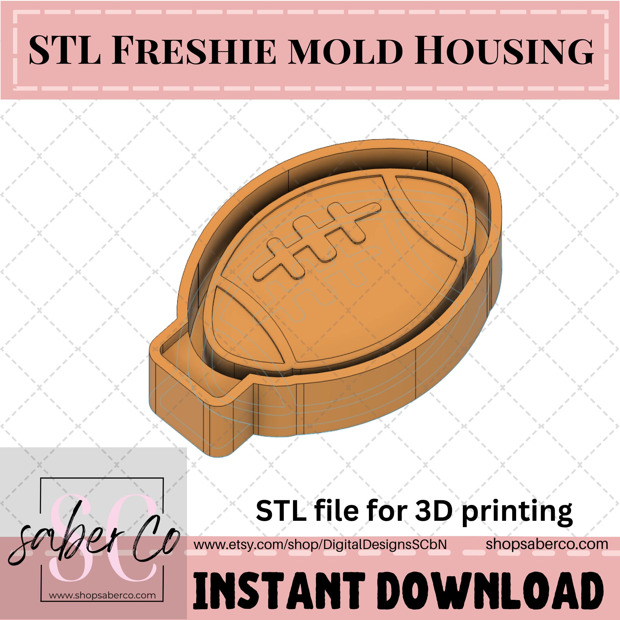 Football Freshie Mold STL | Instant Download | Stl File Only | 3D ...