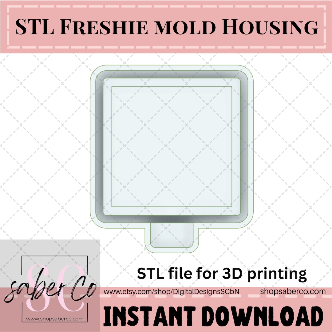 4 Inch Square Freshie Mold STL | Instant Download | Stl File Only | 3D ...