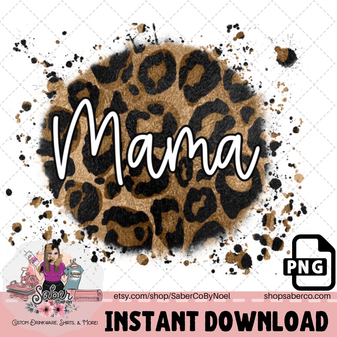 Leopard MAMA Png | Instant Download | Leopard Background | Png - Etsy