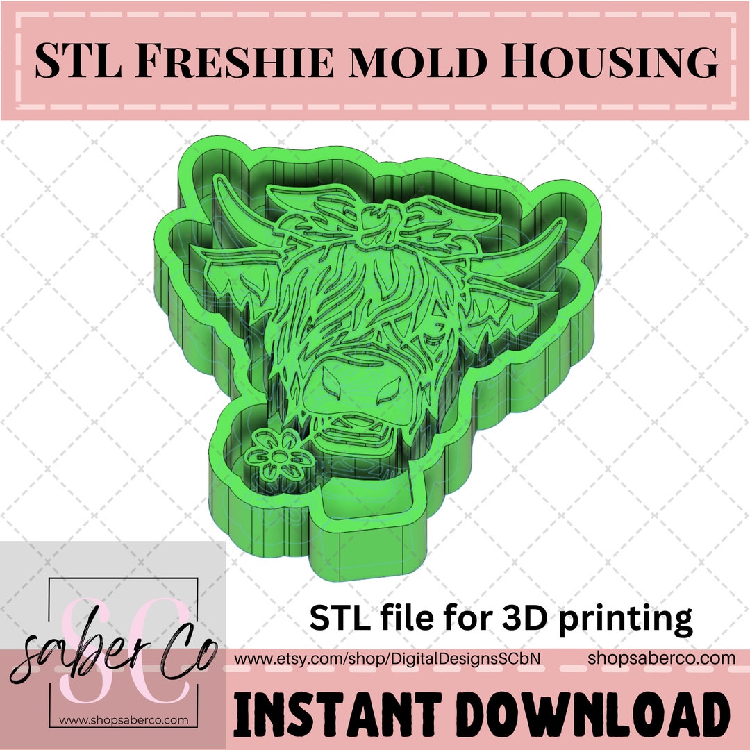 Highland Cow Freshie Mold STL | Instant Download | Stl File Only | 3D ...