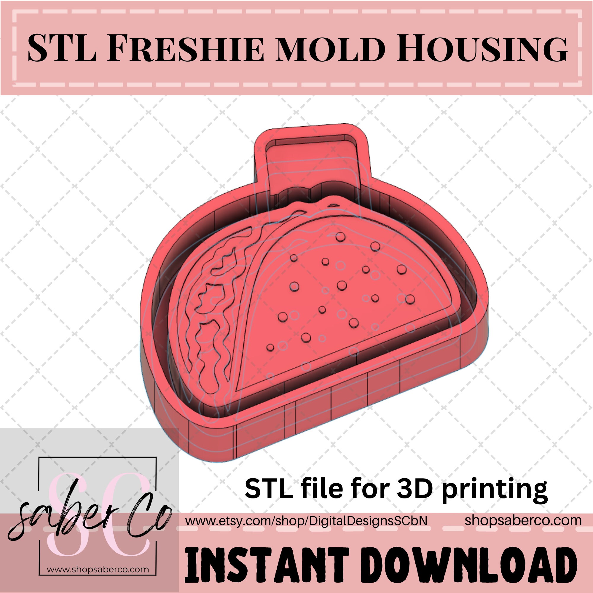 Taco Freshie Mold STL | Instant Download | Stl File Only | 3D Printing ...