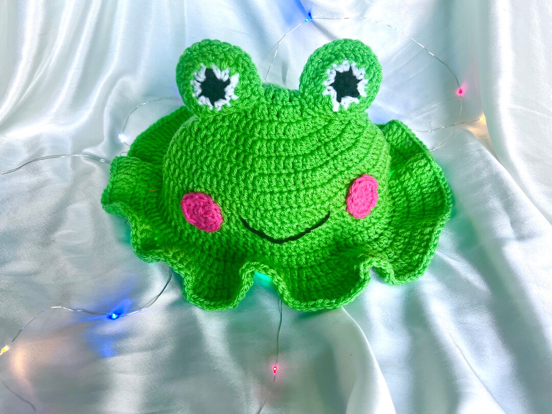 Frog Bucket Hat Crocheted - Adult Size - Etsy