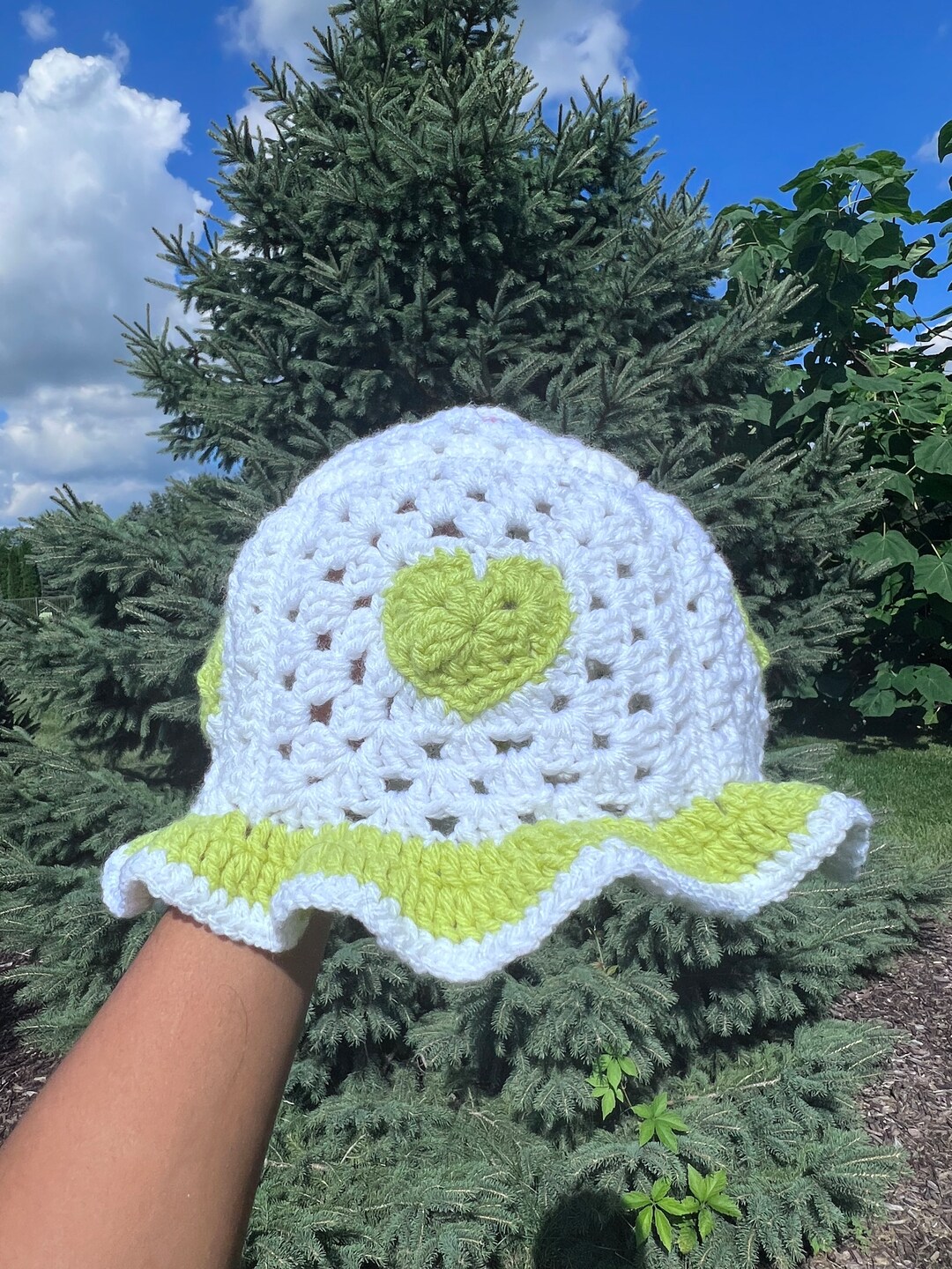 Heart Bucket Hat Crocheted Adult Size - Etsy