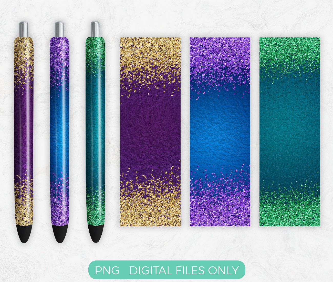 Glitter Pen Wrap PNG Sublimation Design, Digital Download - Etsy