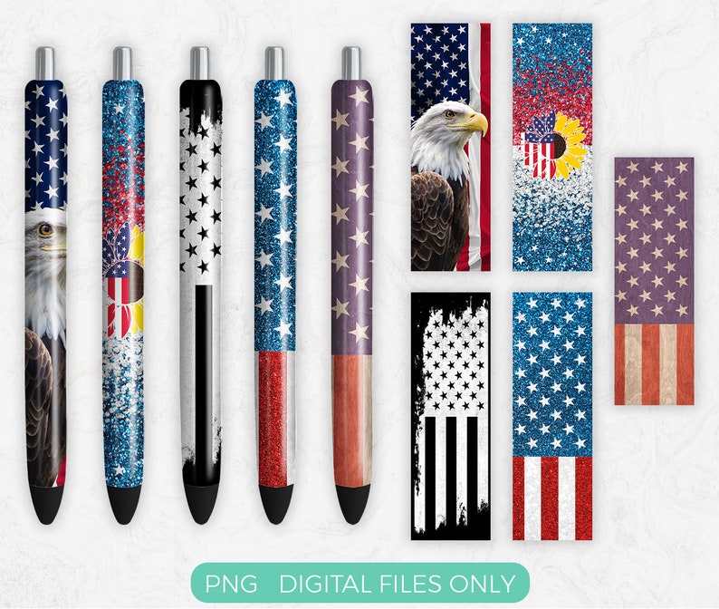 American Flag Pen Wrap PNG Sublimation Design, Digital Download - Etsy