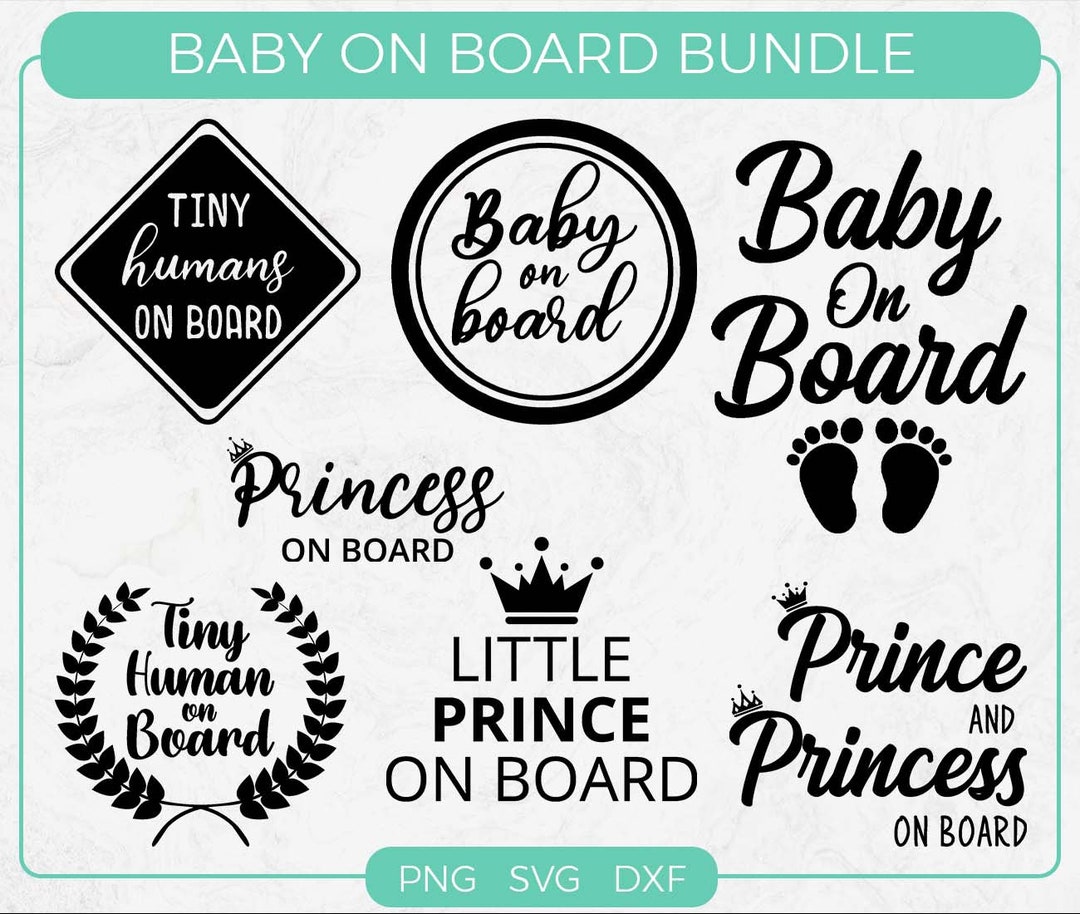 Baby on Board SVG Bundle, Baby on Board Svg, Png for Sticker Car Decal ...