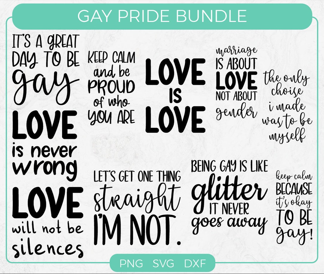 Gay Pride Svg Bundle, LGBT Quote and Saying, Lesbian, Funny Shirt ...