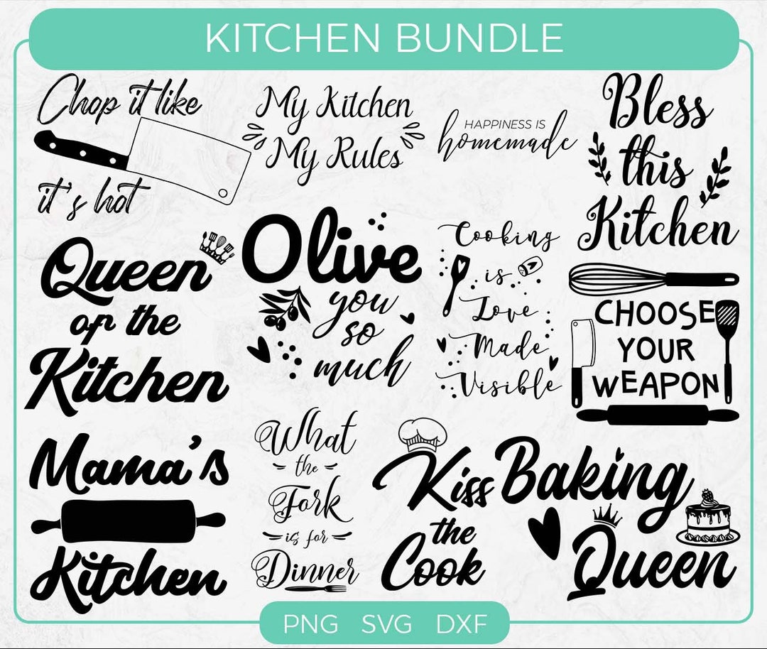 Kitchen Svg Bundle, Potholder, Chef, Baking, Cooking Quote and Saying ...