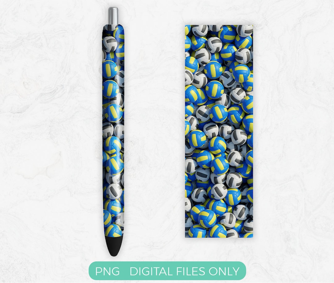Volleyball Pen Wrap PNG Sublimation Design, Digital Download - Etsy
