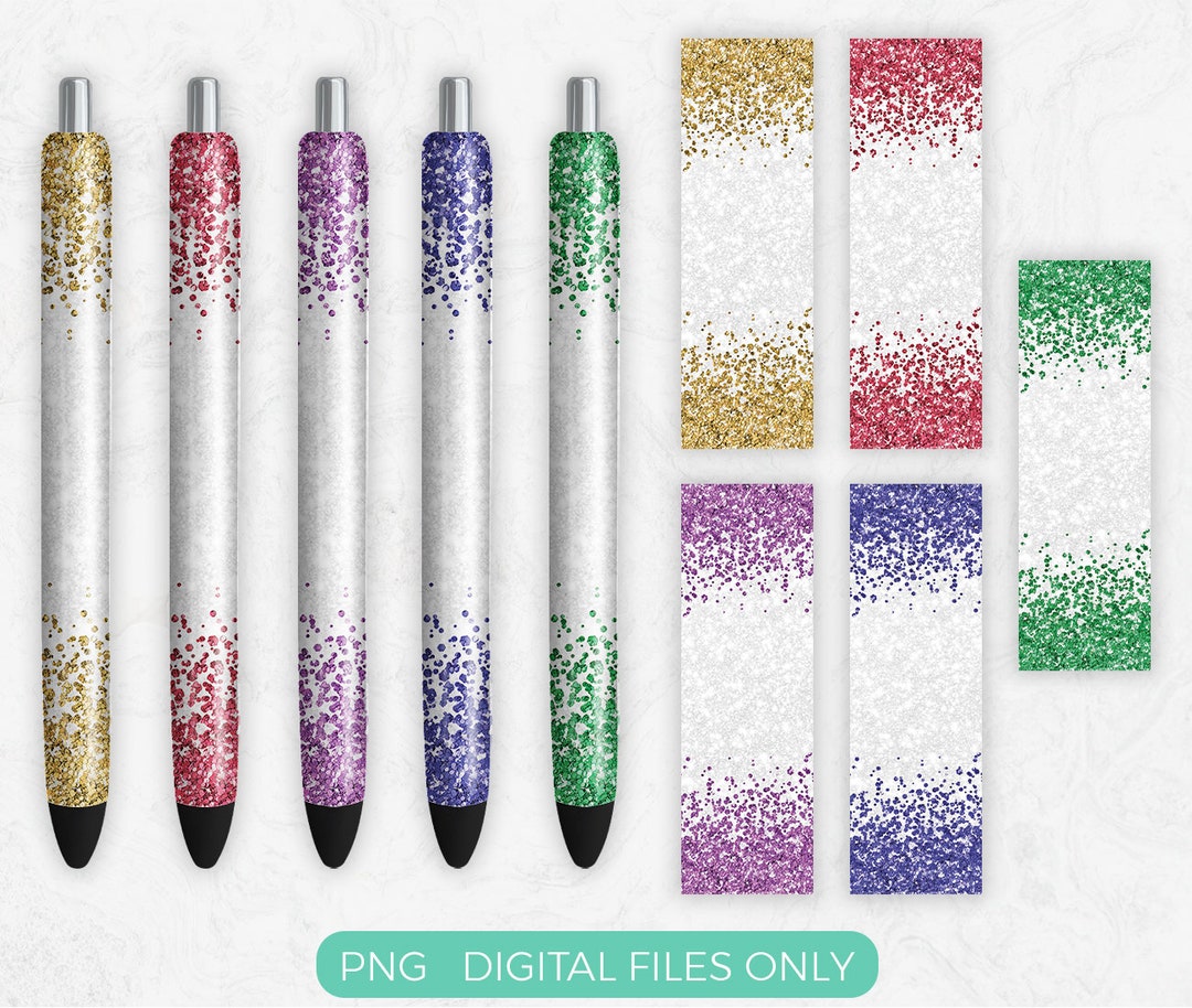 Glitter Pen Wrap PNG Sublimation Design, Digital Download - Etsy