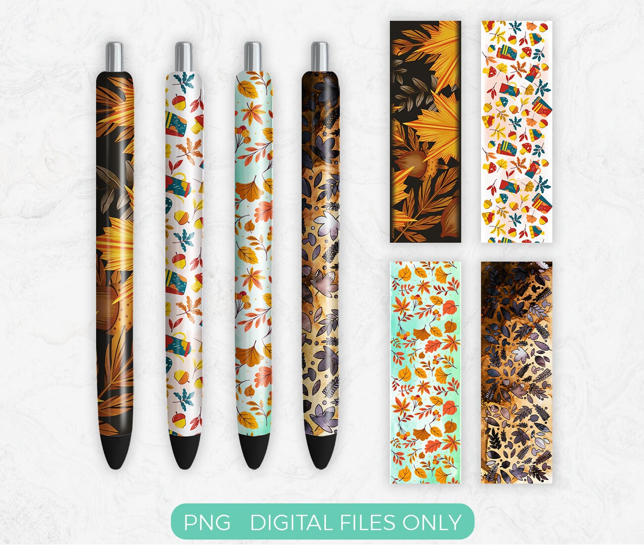Autumn Pen Wrap, Fall PNG Sublimation Design, Digital Download - Etsy