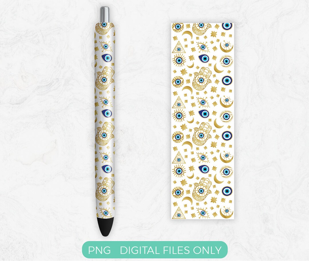 Evil Eye Pen Wrap PNG Sublimation Design, Digital Download - Etsy