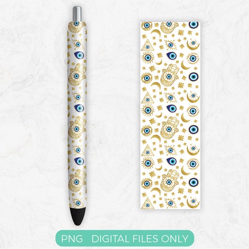 Evil Eye Pen Wrap PNG Sublimation Design Digital Download - Etsy