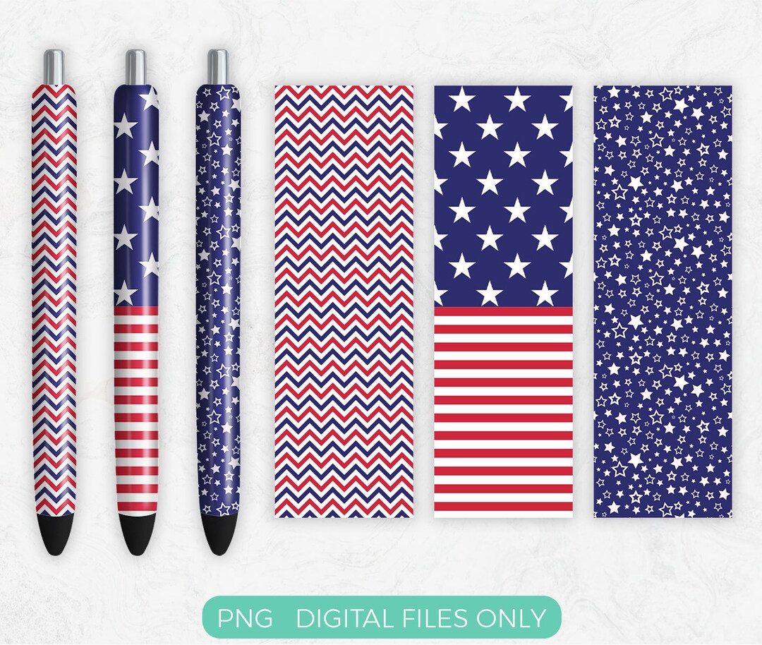 American Flag Pen Wrap PNG Sublimation Design, Digital Download - Etsy