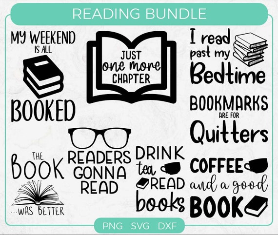 Reading SVG Bundle School Library Svg Book Lover Quote and - Etsy