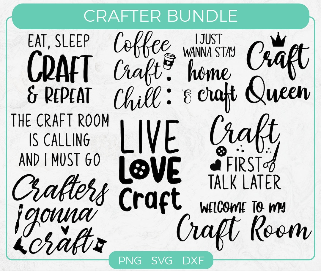 Crafting Svg Bundle, Craft Tshirt Design, Crafter Quotes and Saying ...
