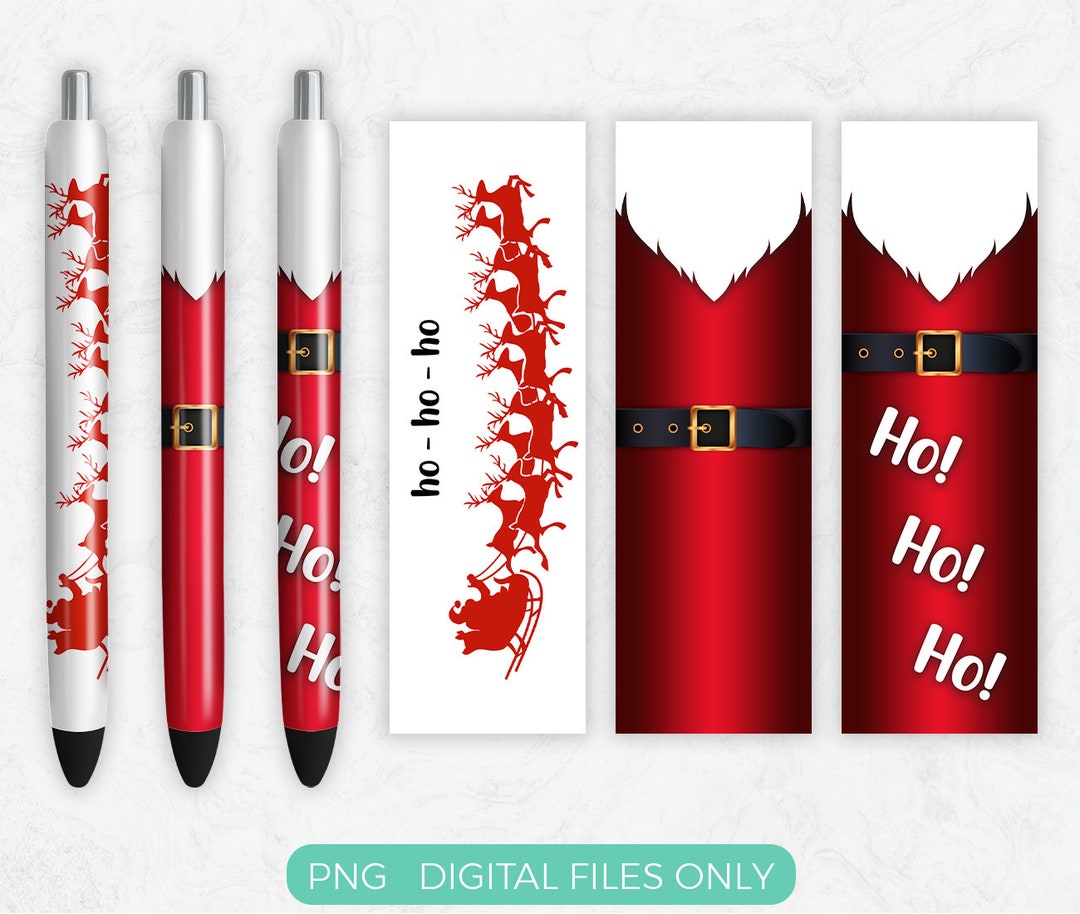 Christmas Santa Pen Wrap PNG Sublimation Design, Digital Download - Etsy