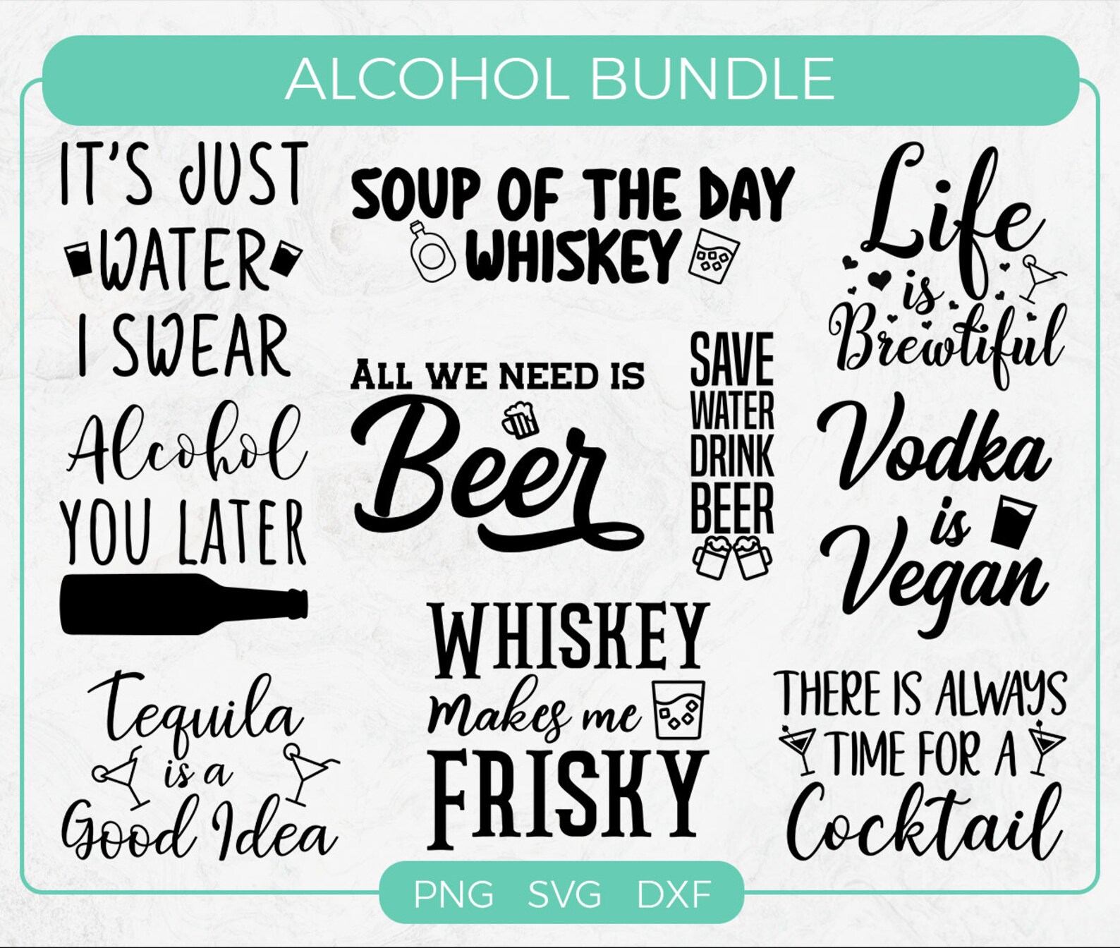 Alcohol Svg Bundle Drinking Quotes Svg Wine Svg Beer Svg - Etsy UK