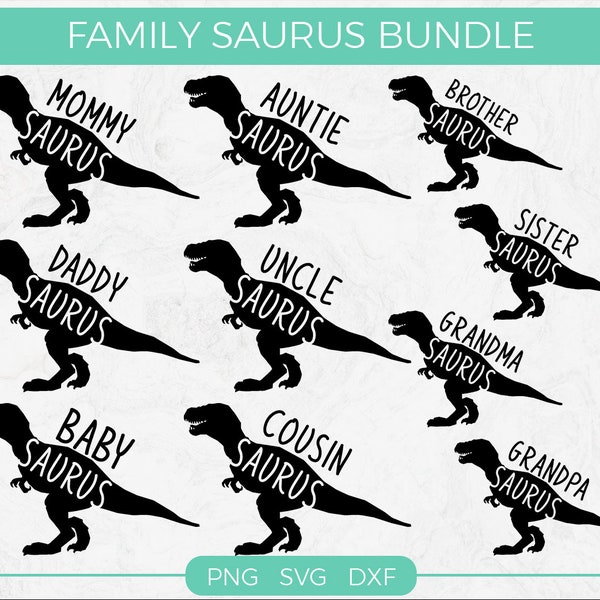 Family Saurus Svg - Etsy