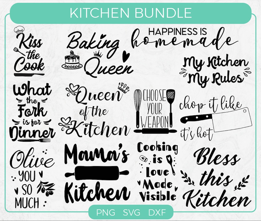 Kitchen Svg Bundle Potholder Chef Baking Cooking Quote and - Etsy