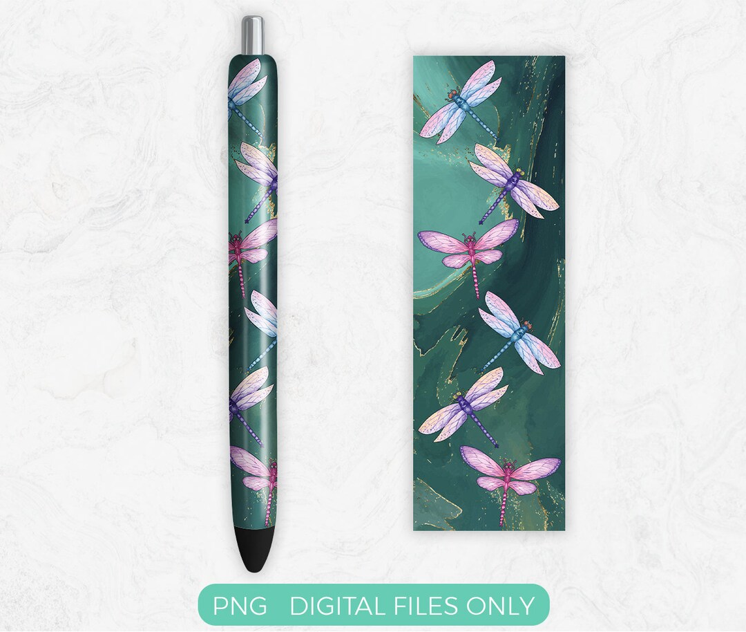 Dragonfly Pen Wrap PNG Sublimation Design, Digital Download - Etsy