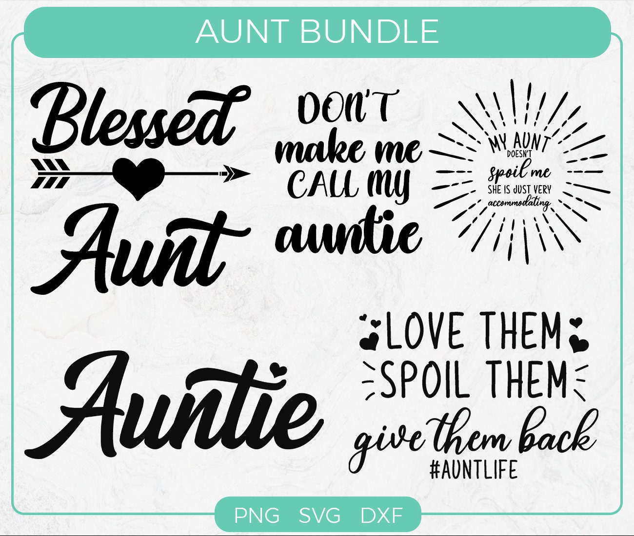 Aunt SVG Bundle, Auntie, Family Quotes Svg, Cut File for Cricut - Etsy