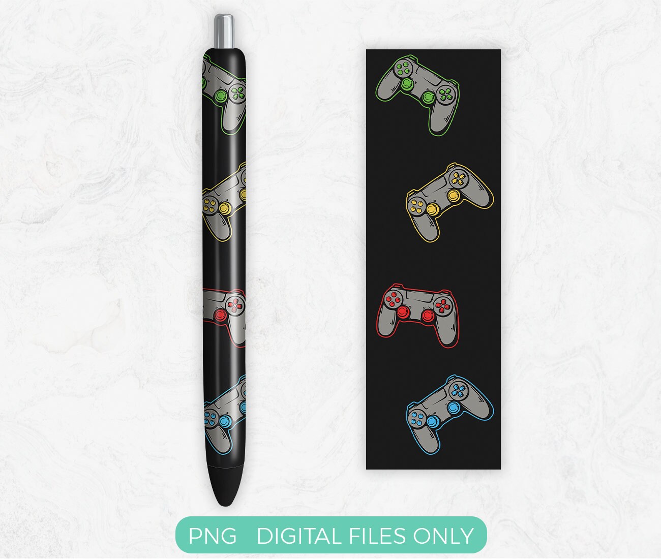 Gamer Pen Wrap PNG Sublimation Design, Digital Download - Etsy