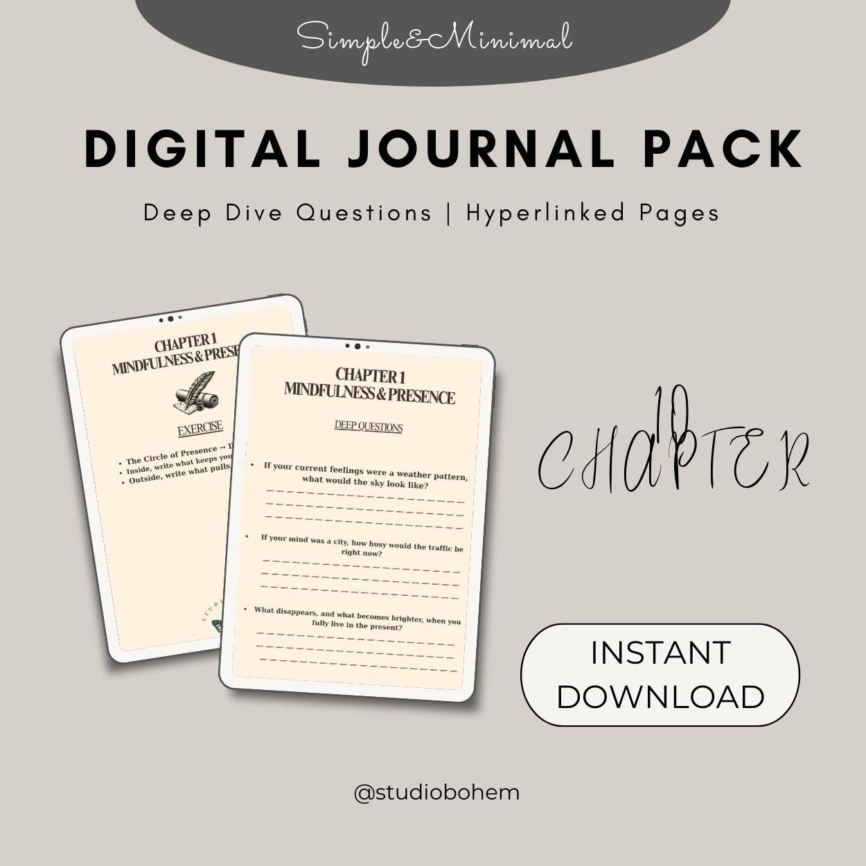 Daily Prompts Journal Printable | Mindfulness & Mental Health Journal ...