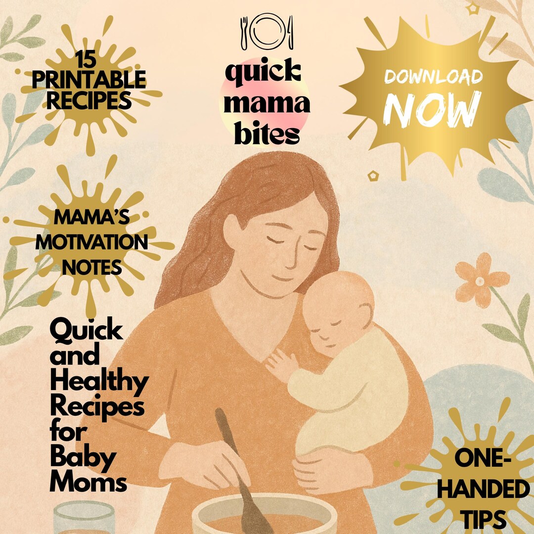 Postpartum Recipe Book: One-handed Meals & Breastfeeding Snacks (PDF ...