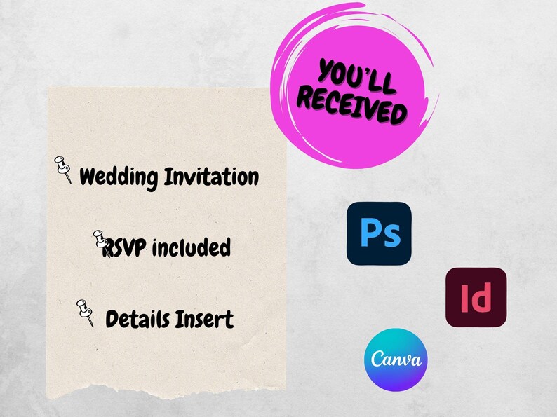 Love Receipt Wedding Invitation Card: Printable Template (PSD, AI ...