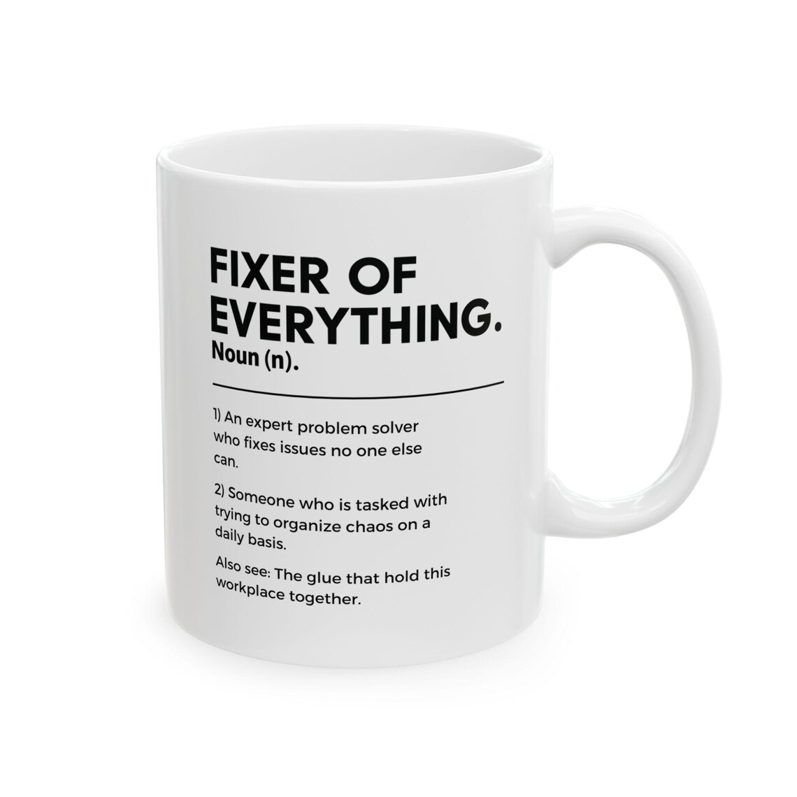 Fixer of Everything Mug Funny Definition Cup, Gift for Handyman or ...