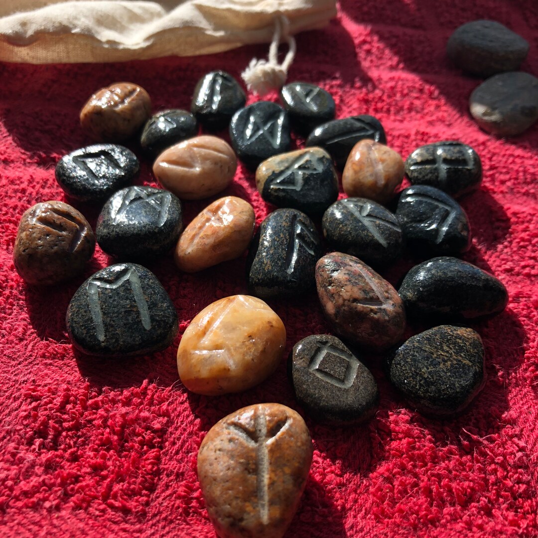 Elder Futhark Runestone Set - Etsy