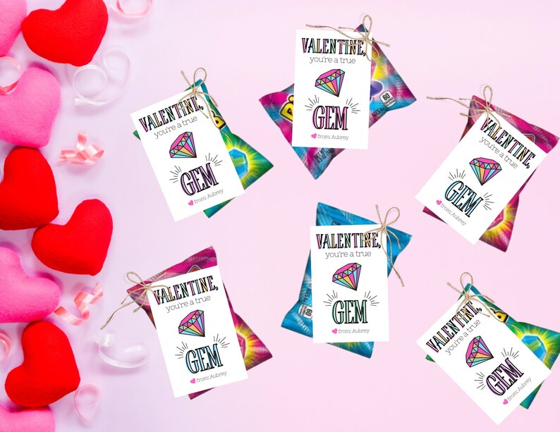 You're A True Gem Ring Pop Valentine Printable Card (free ...