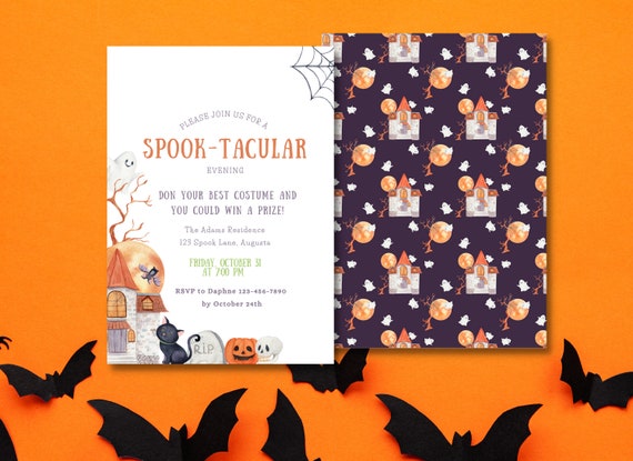 Spooktacular Halloween Party Invitation digital Download - Etsy
