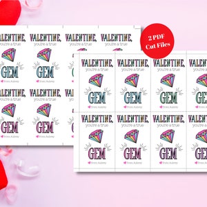 You're A True Gem Ring Pop Valentine Printable Card (free ...