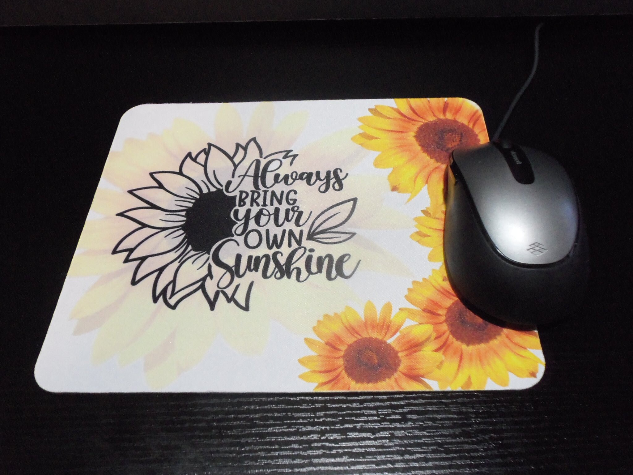 Sunflowers Mouse Pad - Welcome - Cute Sunflowers Mouse Pad, Gift for ...