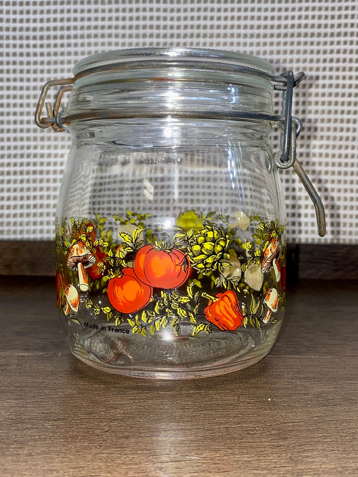 Vintage Arc France Glass Spice of Life Canister Jar With Lid - Etsy